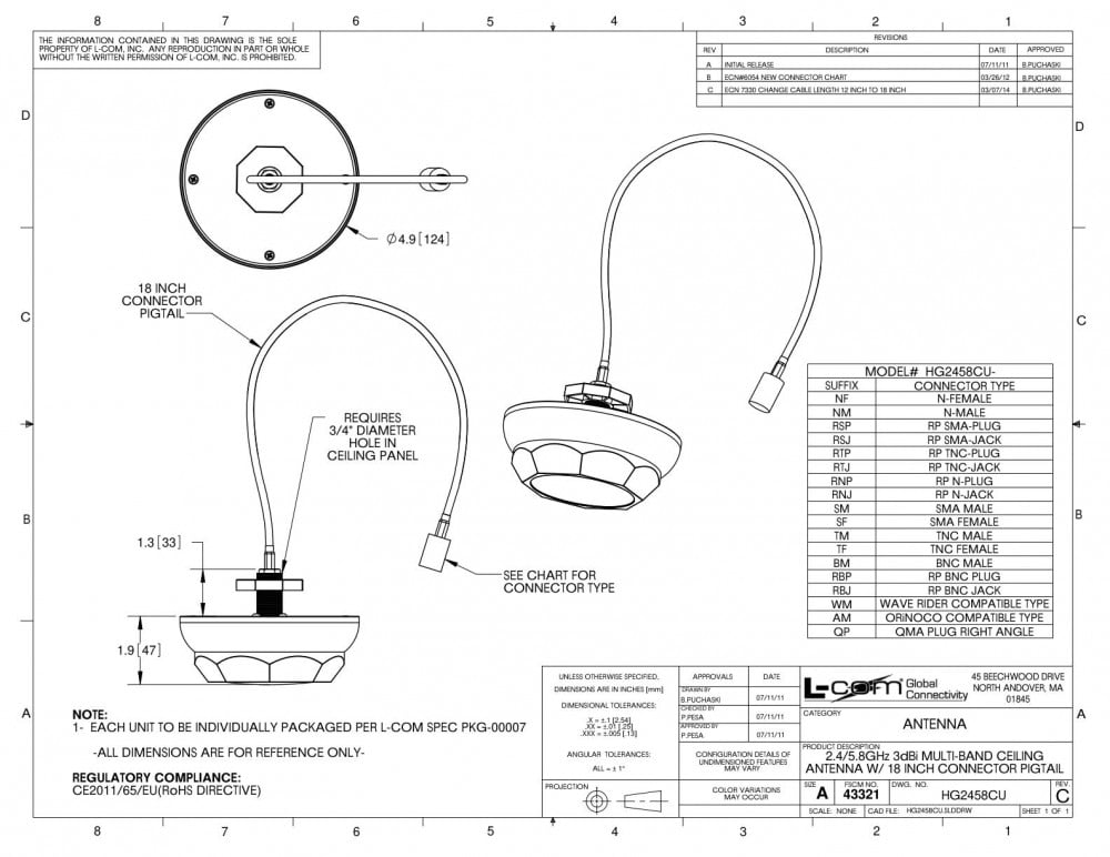 HG2458CU-NF technical document page