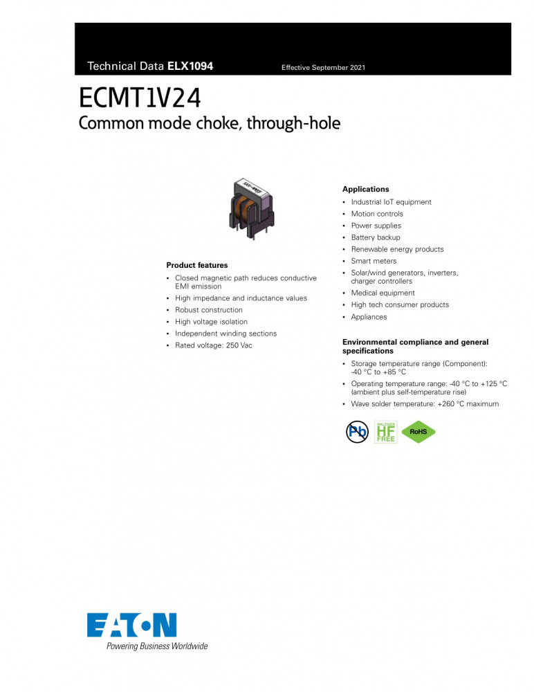 ECMT1V2429S datasheet page 1