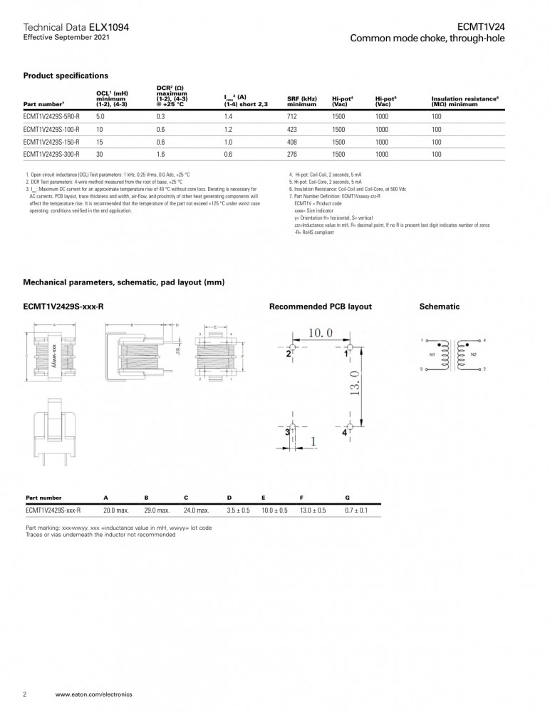 ECMT1V2429S datasheet page 2