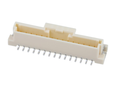 Mini-Fit BMI Header, 4.20mm Pitch, Dual Row, Vertical, for 2.39mm PCB Thickness, 14 Circuits, Tin (Sn) Plating, with Retention Clip