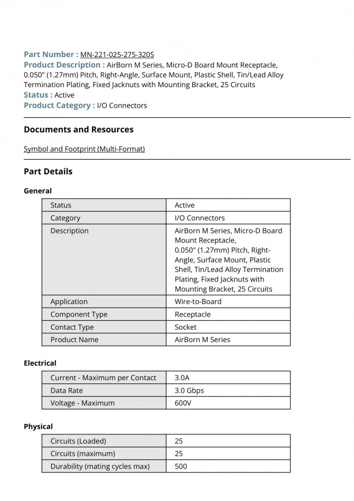 MN-221-025-275-320S technical document image, page 1