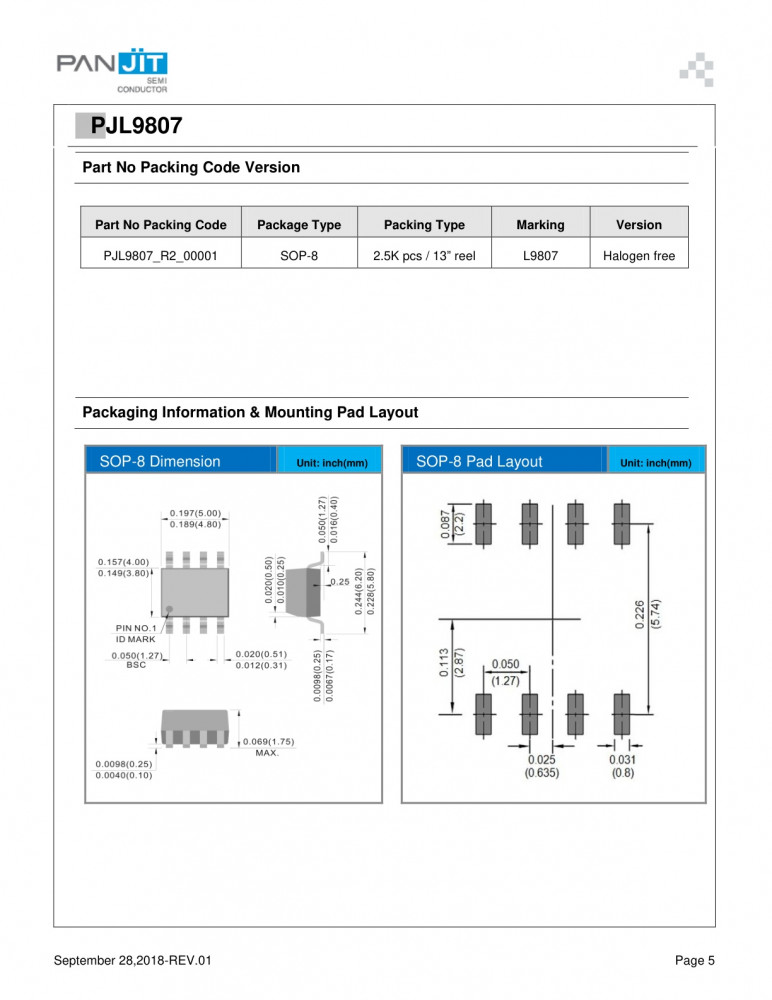 PJL9807 datasheet page 5