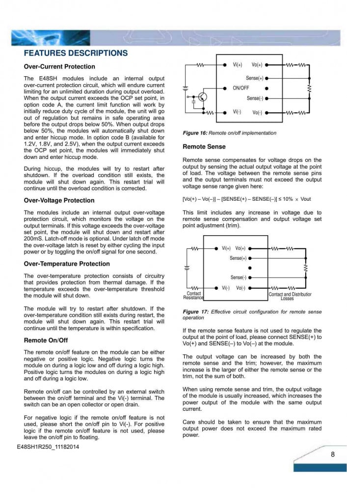 DELTA E48SH1R250NRFA datasheet page 8