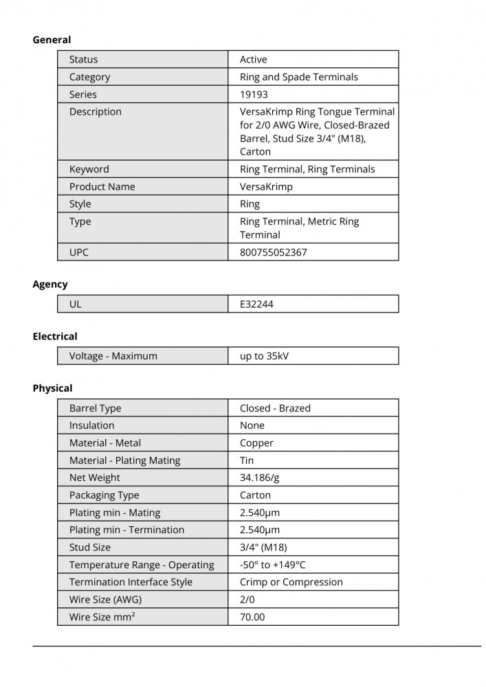 Technical document page 2 for MOLEX 191930351