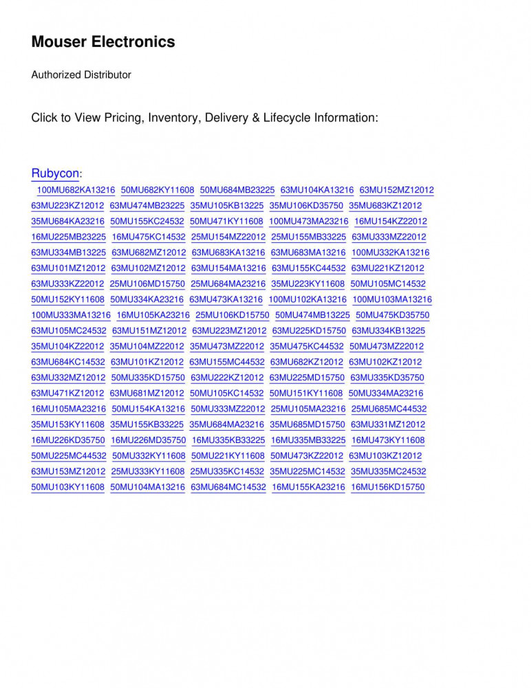 Rubycon MU series technical document page 3