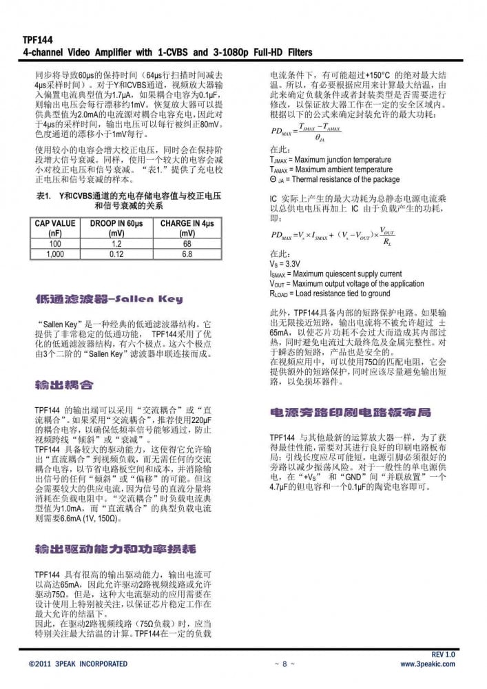 TPF144 technical document page 8