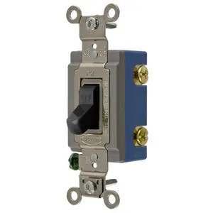 Extra Heavy Duty Industrial Grade, Toggle Switches, General Purpose AC, Single Pole, 15A 120/277V AC, Back and Side Wired Toggle for sale