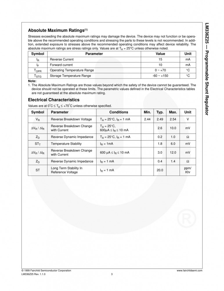 LM336Z25 datasheet page 4