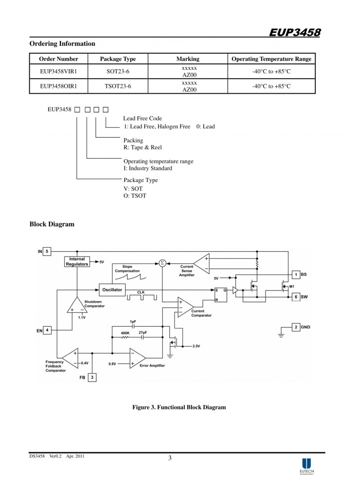EUP3458VIR1 datasheet page 3