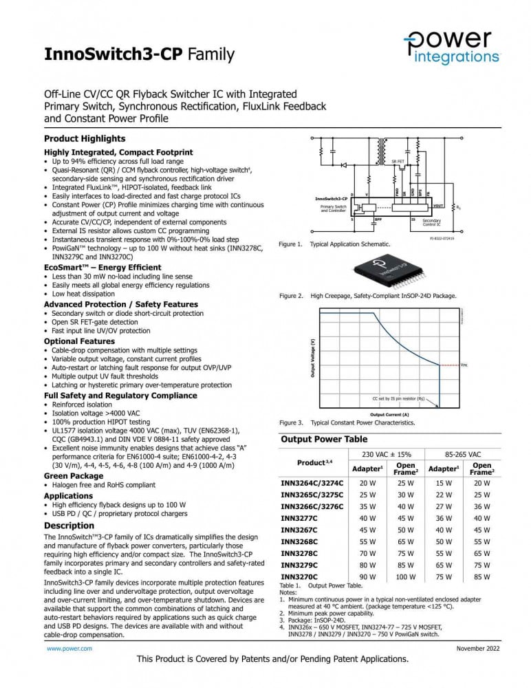 INN3268C technical document page 1