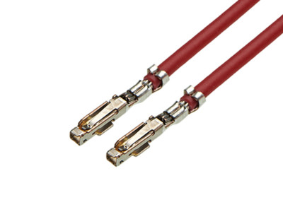 Pre-Crimped Lead iGrid Female-to-iGrid Female, Tin (Sn) Plating, 450.00mm Length, 22 AWG, Red