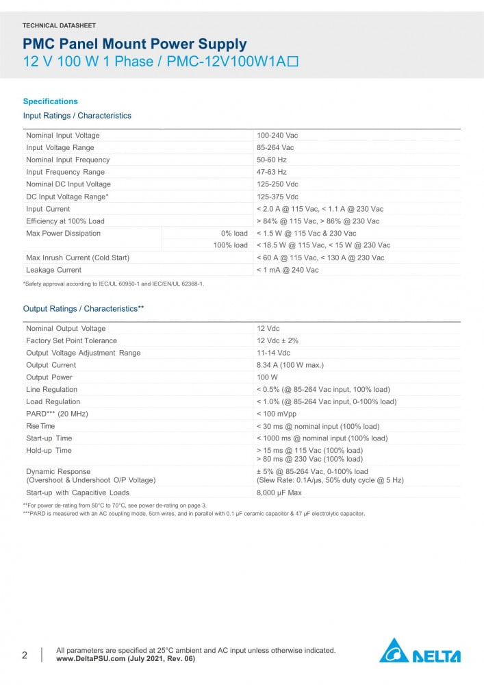 DELTA PMC datasheet page 2