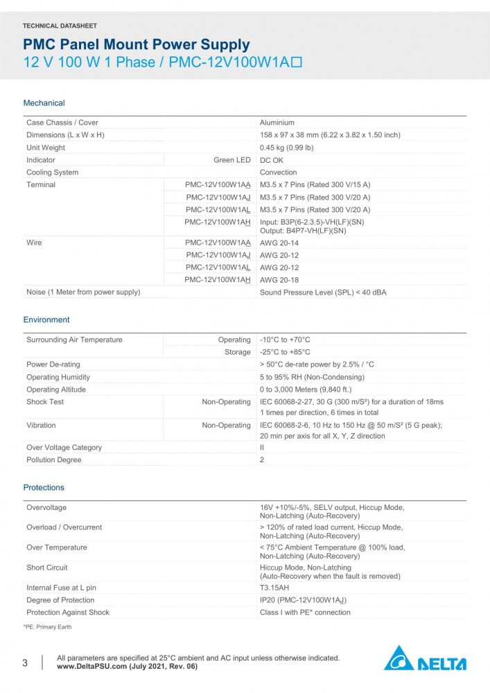 DELTA PMC datasheet page 3