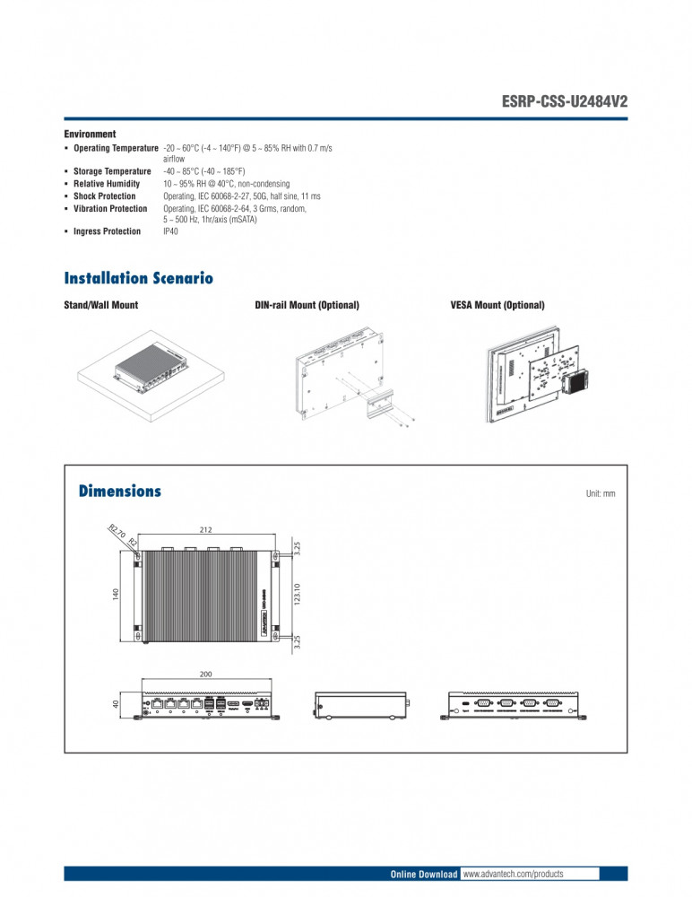 ESRP-CSS-U2484V2 technical document page 2