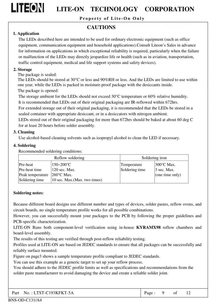 LTST-C193KFKT-5A datasheet page 10