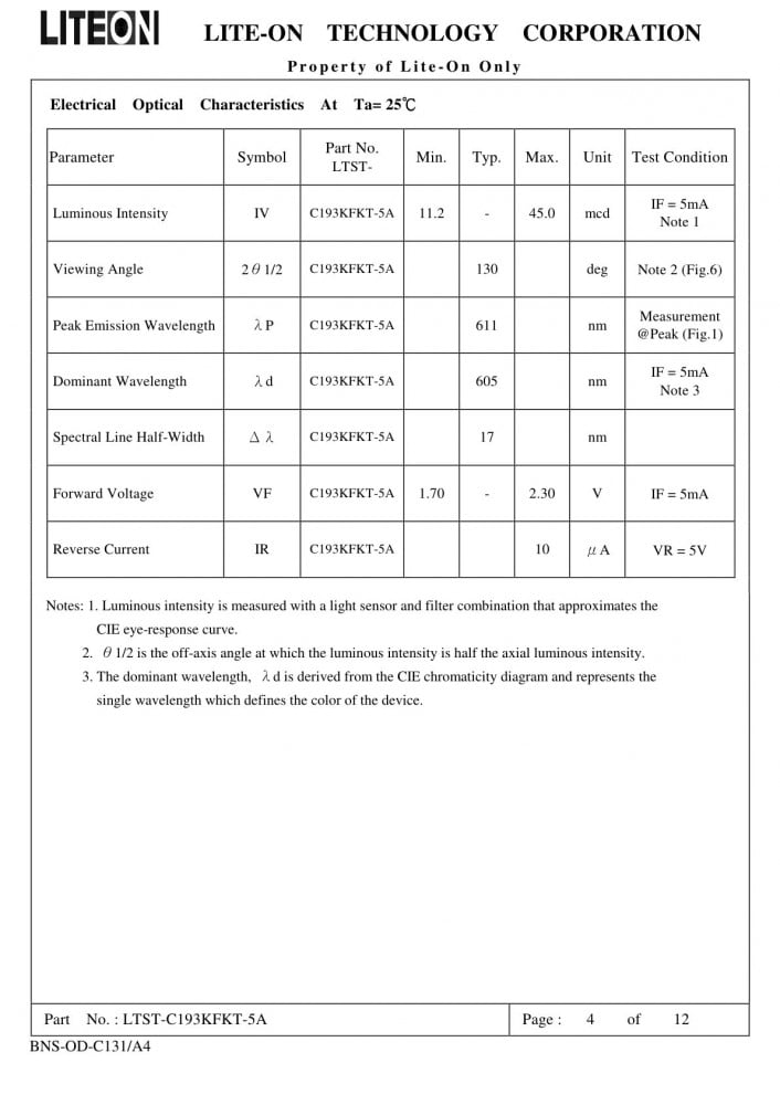 LTST-C193KFKT-5A datasheet page 5