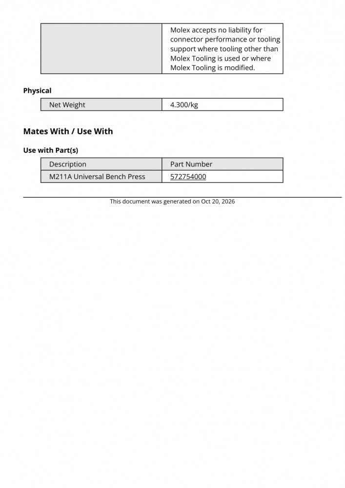 Technical document image 3 for MOLEX 5780343700