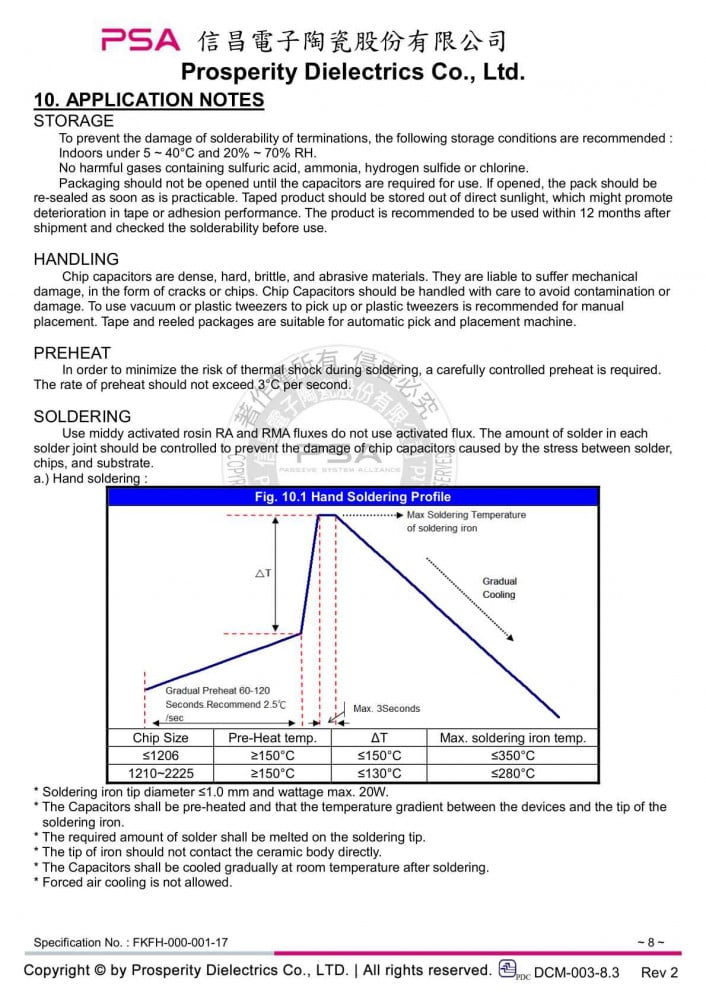 PSA FK/FH datasheet page 10