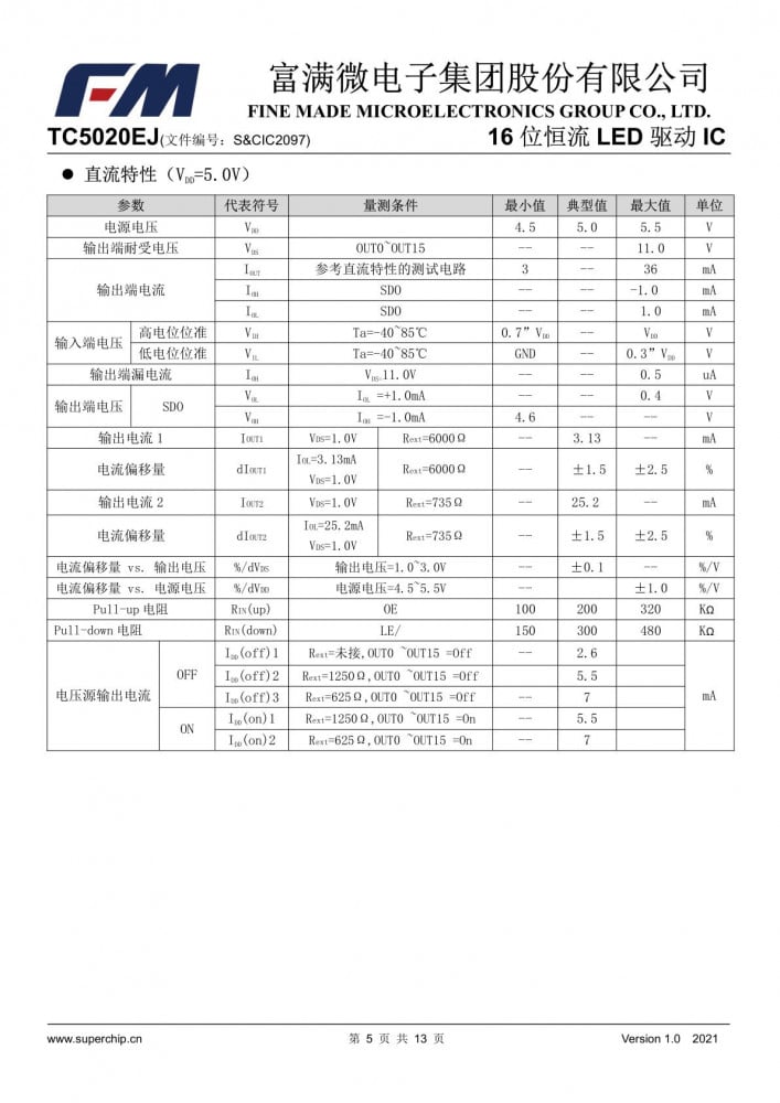 TC5020EJ datasheet page 5