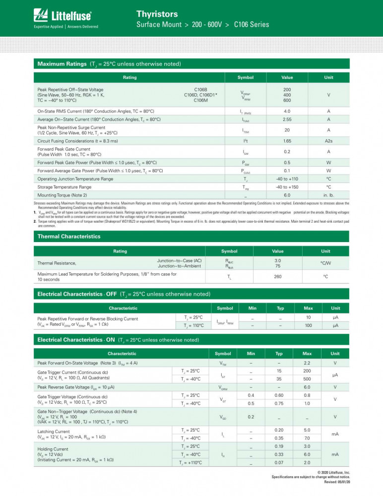 C106DG datasheet page 2