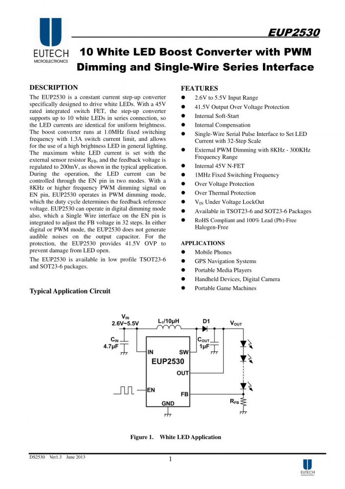EUP2530OIR1 datasheet page 1