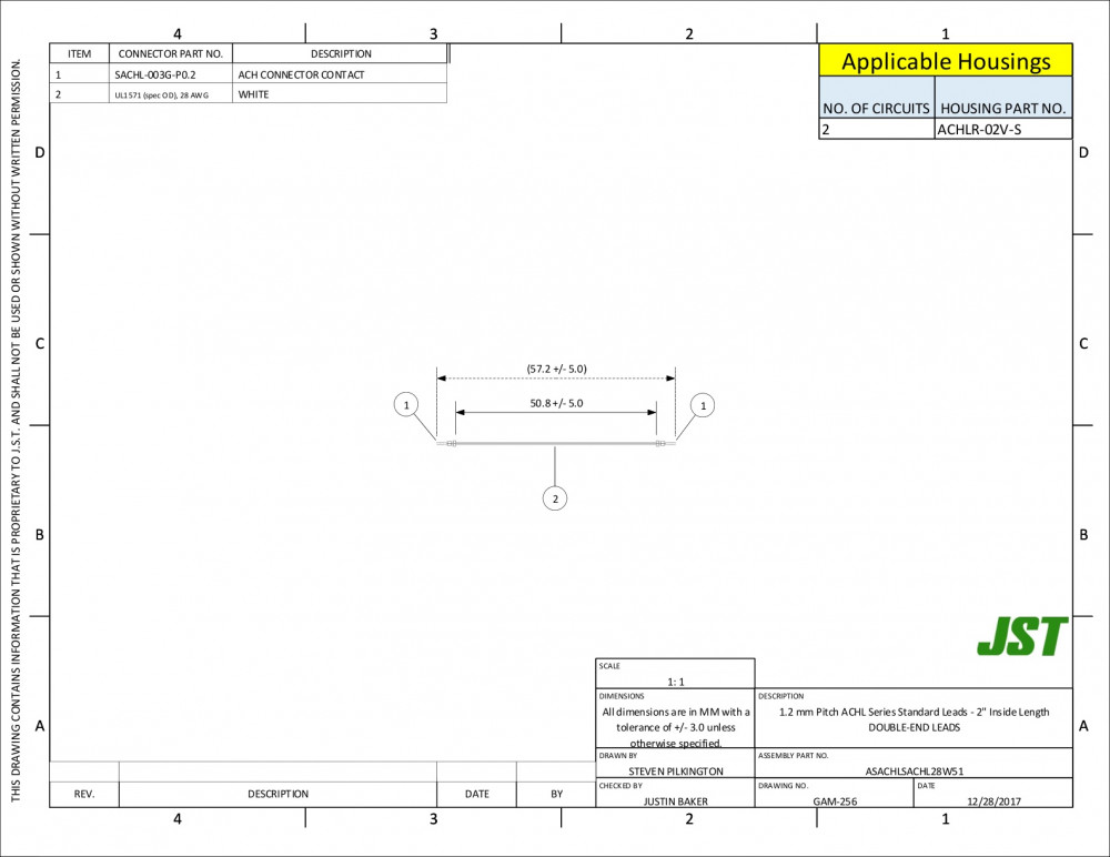 JST ACHL technical document preview for ASACHLSACHL28W51
