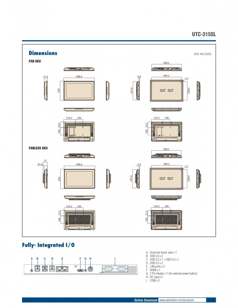 UTC-315SL technical document page 2