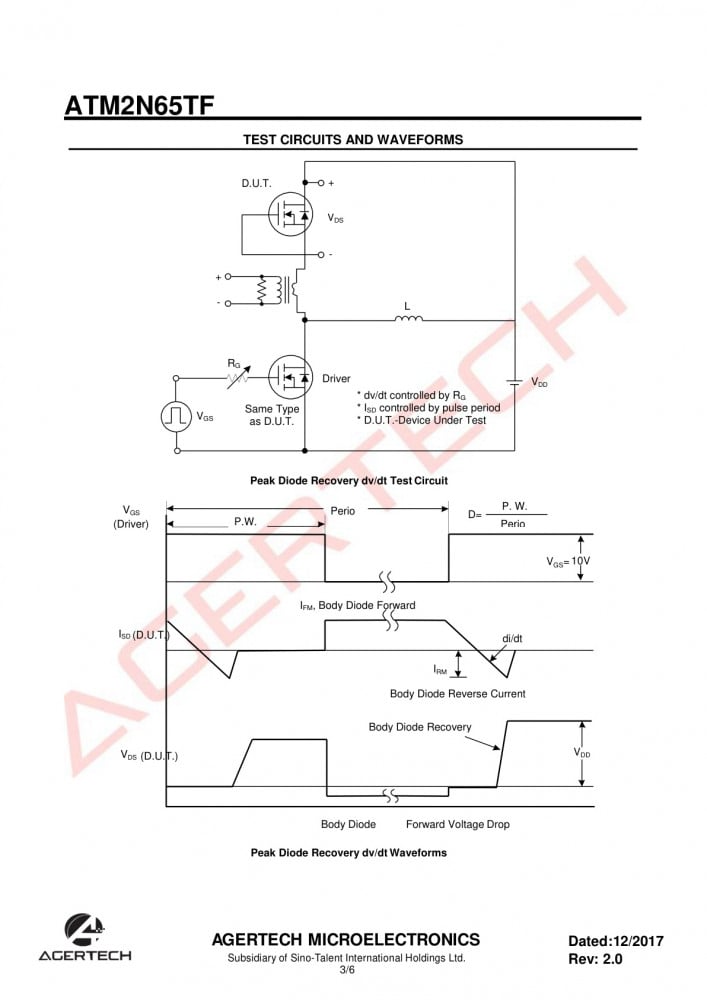 ATM2N65TF datasheet page 3