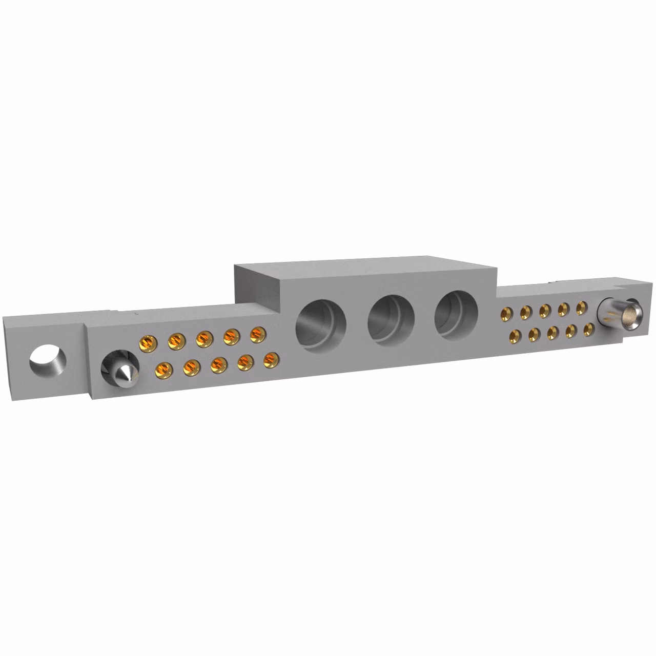 Rectangular, Plastic, 2 Row, Hybrid Signal-Coax, Vertical Board Mount Receptacle for sale