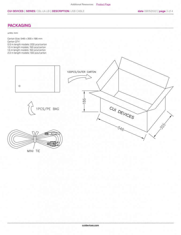 CUI CBL-UA-UB-05BT datasheet page 3