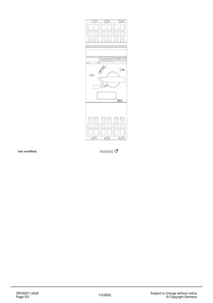 3RV20211JA20 datasheet page 5