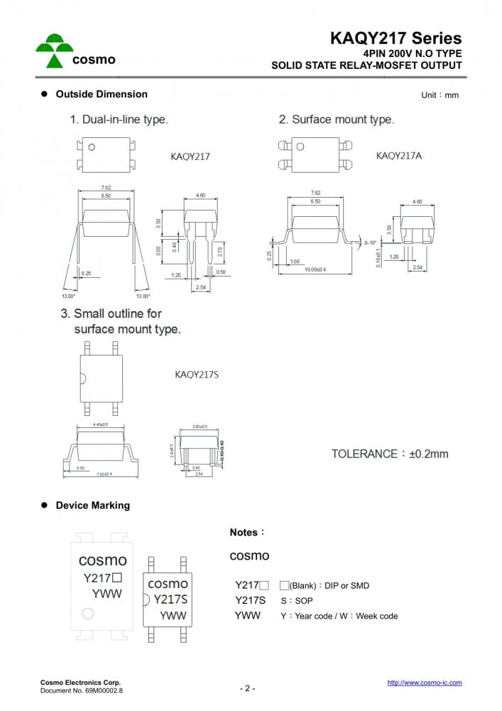 KAQY217STLD datasheet page 2