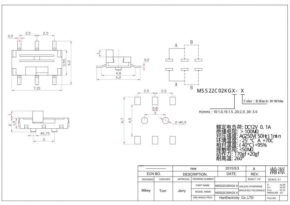 MSS22C02KG10-B technical document page 1