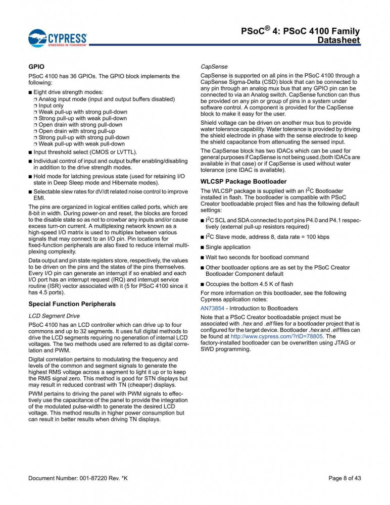 CY8C4124PVI-432 document page 9