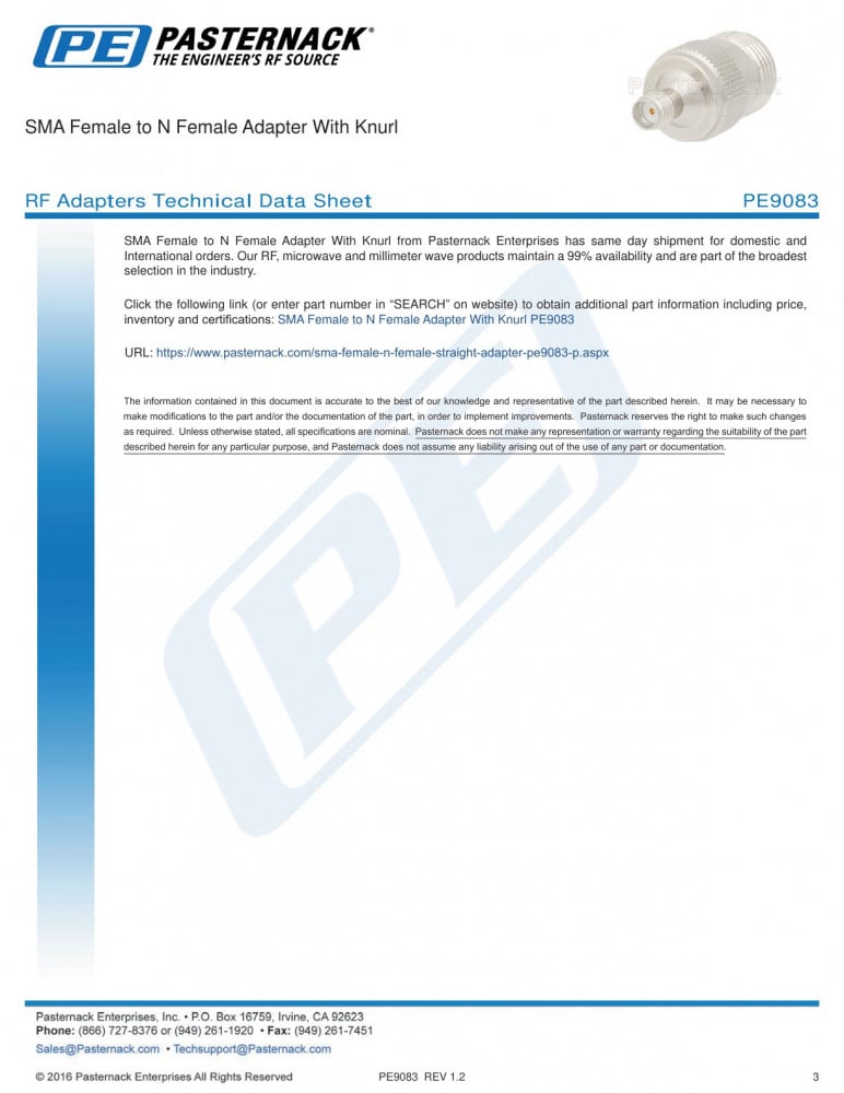 PE9083 technical document page 3