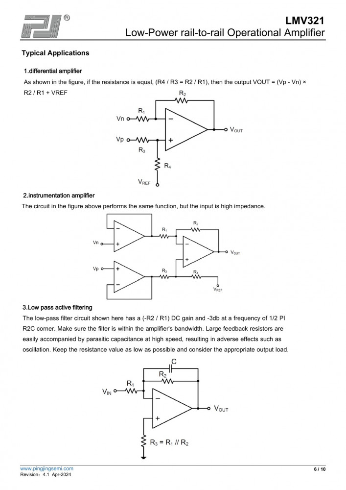 LMV321 technical document page 6
