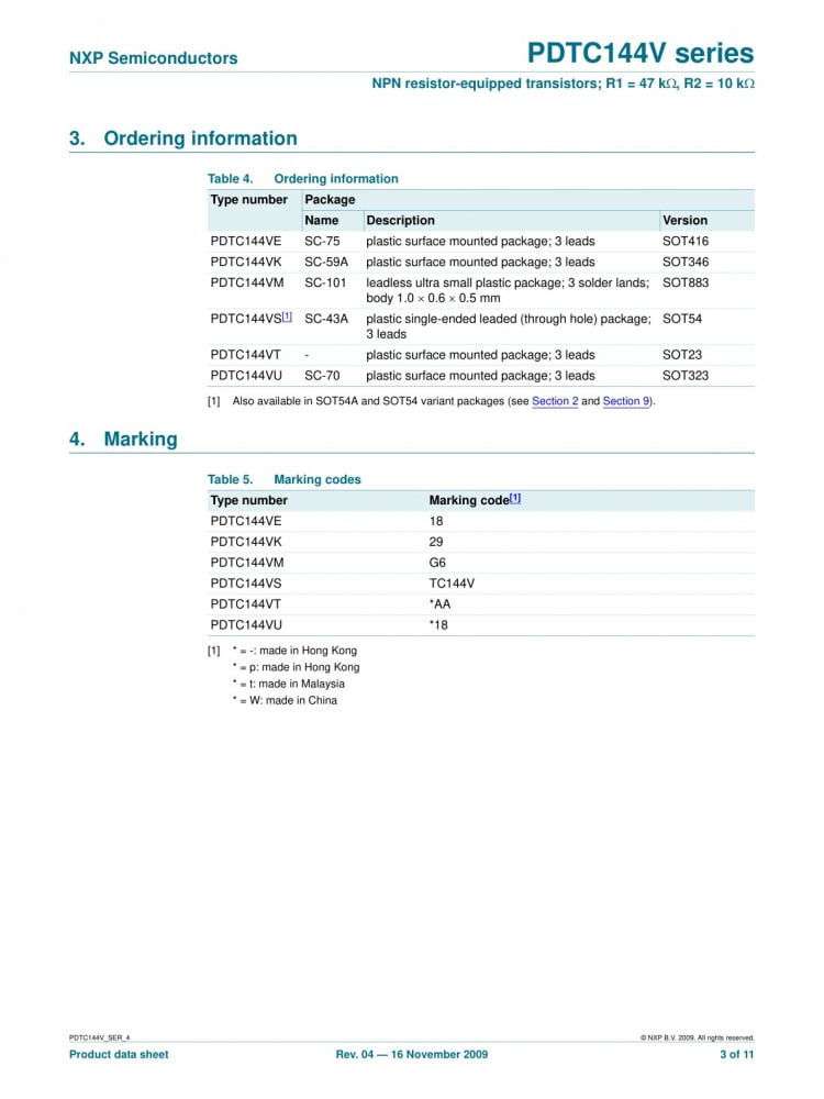 PDTC144VM datasheet page 4