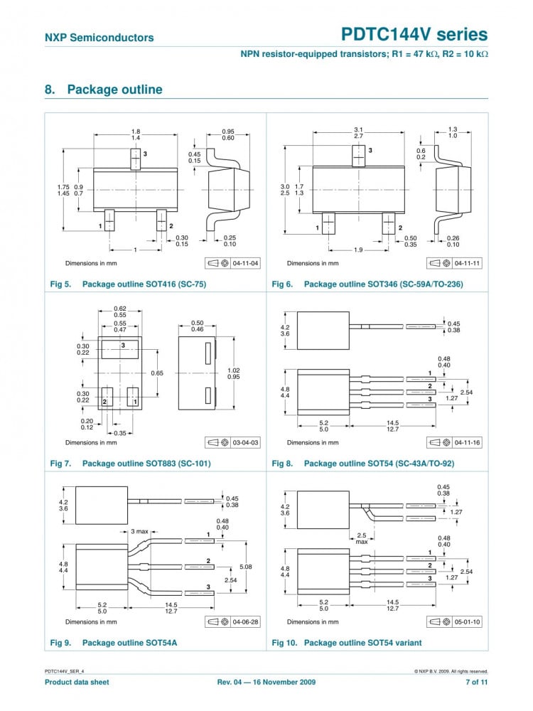 PDTC144VM datasheet page 8