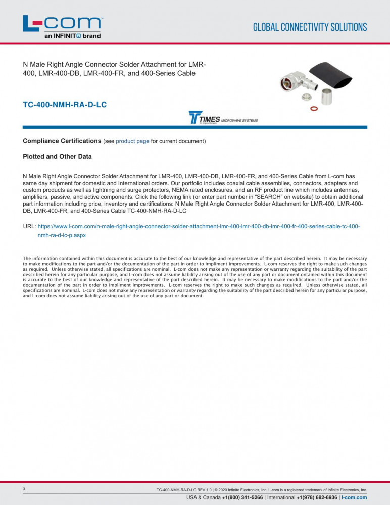 TC-400-NMH-RA-D-LC product specification page 3