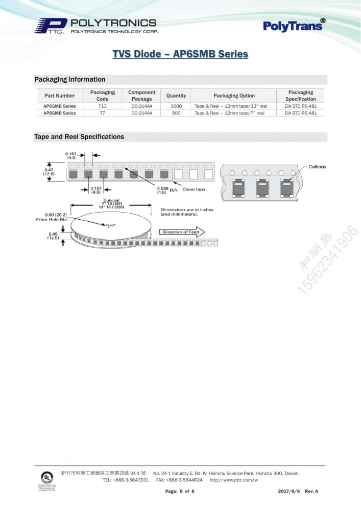 AP6SMB series datasheet page 6