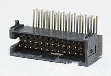 Slim-Grid Header, 6 Circuits, Through Hole, Right-Angle, Shrouded, 0.76µm Gold (Au) Plated, 1.60mm Tail Length, without Peg, with Pick-and-Place Polyimide Tape, Tube, Lead-Free