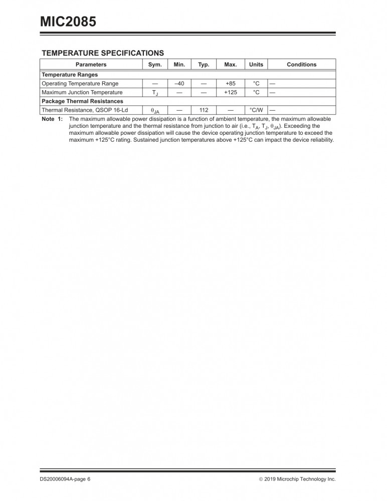 MIC2085-MBQS-TR datasheet page 6