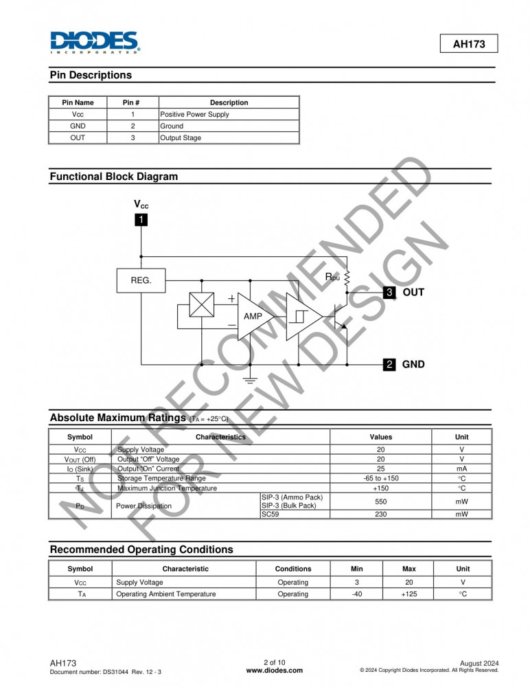 AH173-WG-7-A datasheet page 2
