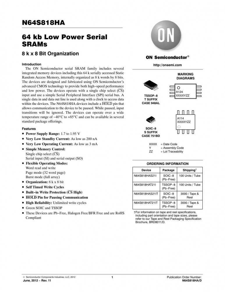 N64S818HA datasheet page 1