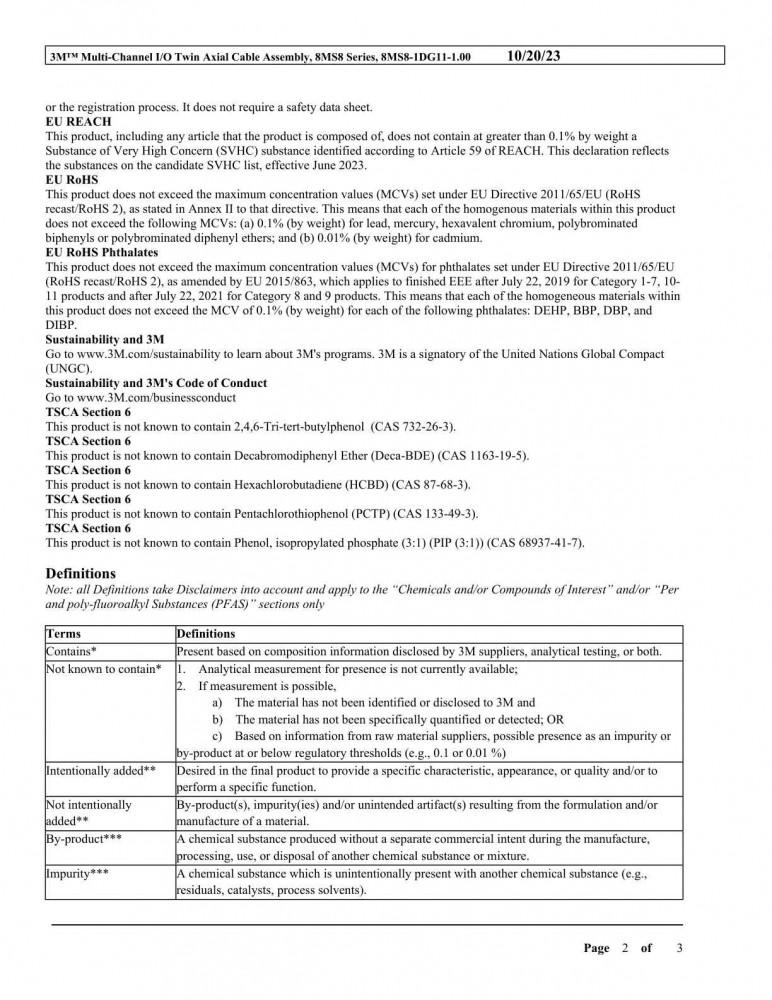 3M 8MS8-1DG11-1.00 technical document page 2