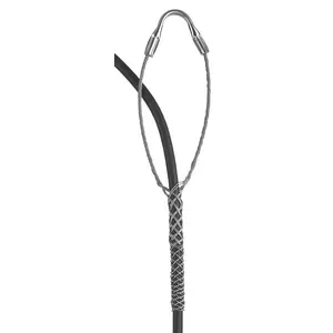 Service Drop Support Grips, Light Duty, Single Eye, Single Weave, Closed Mesh, Stainless Steel, 0.64-0.75