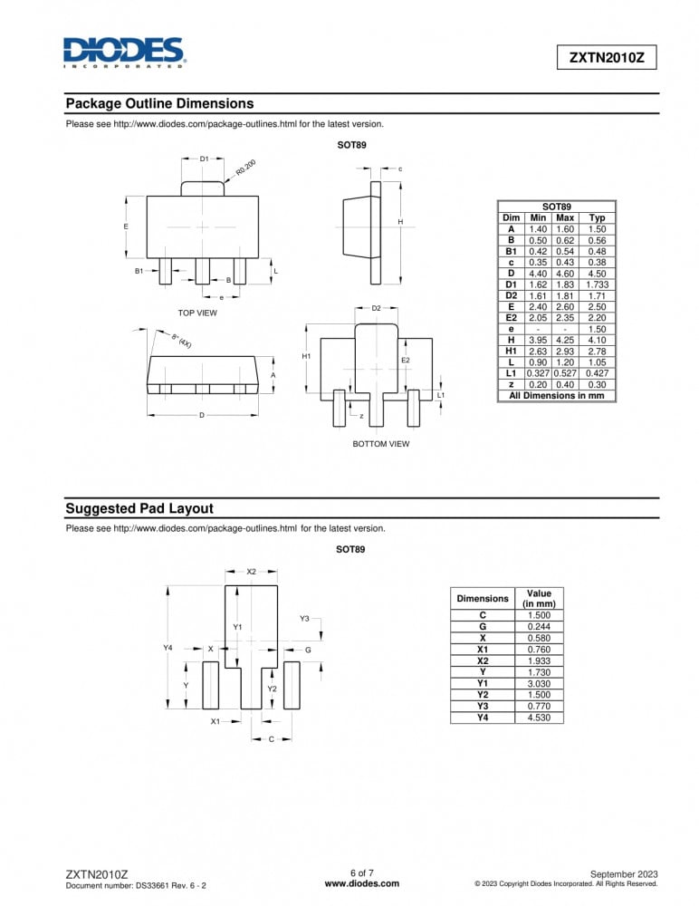 ZXTN2010ZTA datasheet page 6