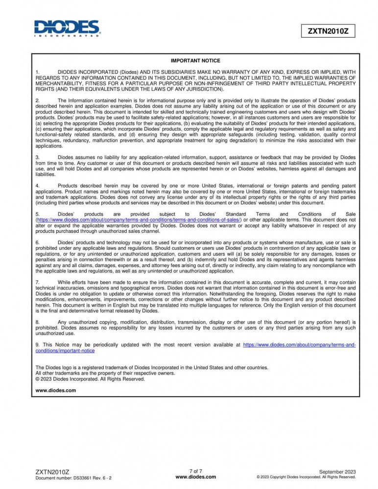 ZXTN2010ZTA datasheet page 7