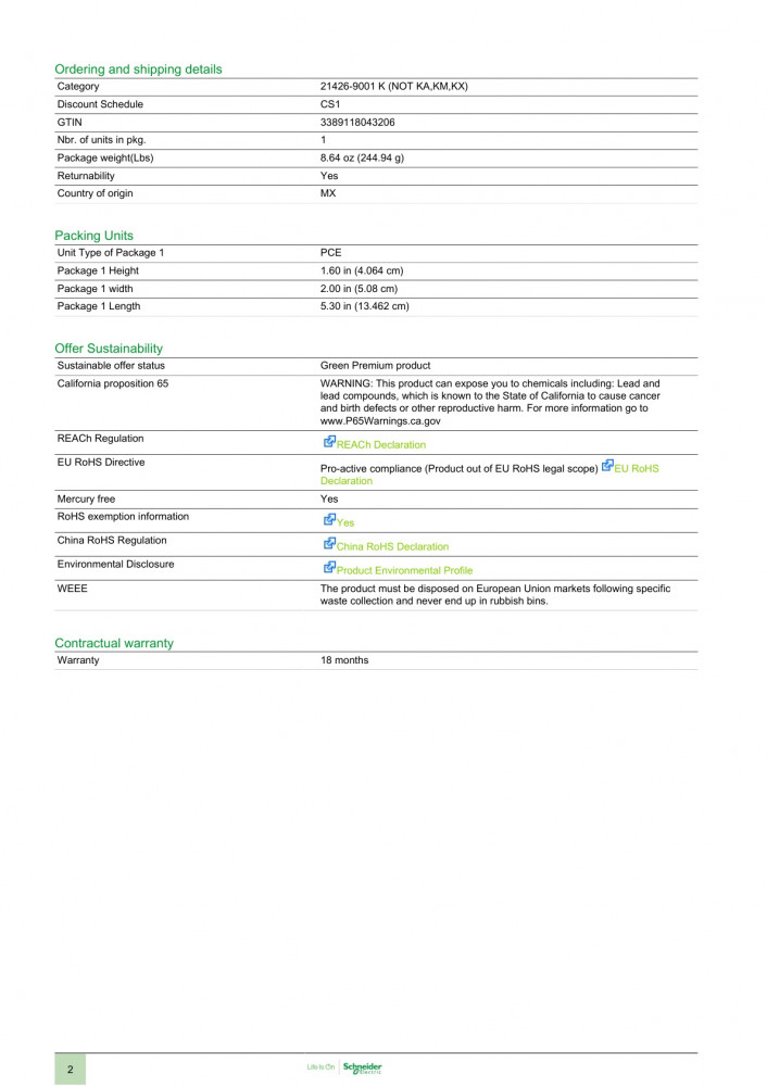 9001K31 technical document page 2