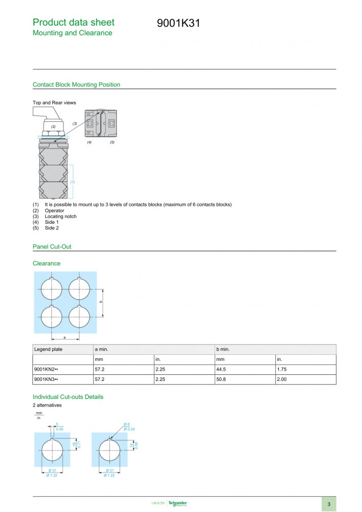 9001K31 technical document page 3